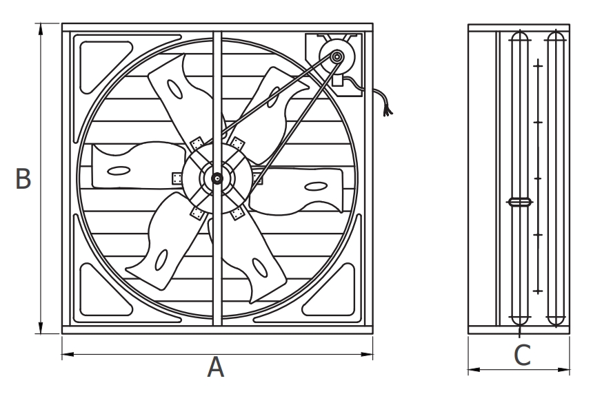 1000mm Push-pull High Volume Exhaust Fan YS-910 for sale - shuncheng